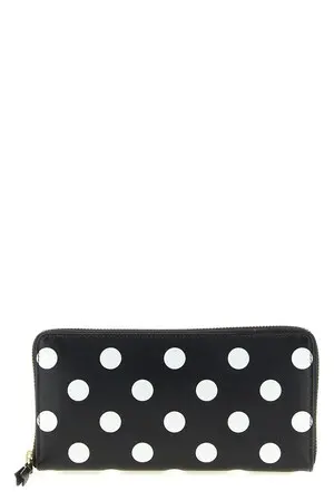 Comme Des Garçons Polka Dots Printed' Wallet - White/black
