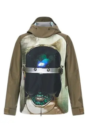 Undercover Water-repellent Nylon Jacket With Graphic Print
