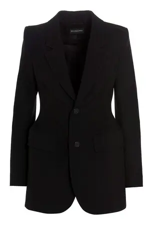 Balenciaga Hourglass Wool Twill Blazer