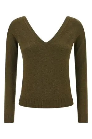Saint Laurent Cashmere V-neck Sweater - Green