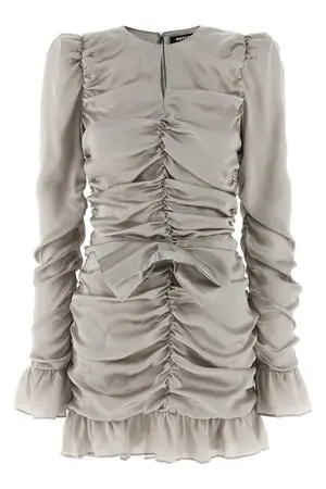 ROTATE BY BIRGER CHRISTENSEN Silk Mini Dress With Bow