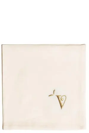 BITOSSI V' Letter Napkin - White