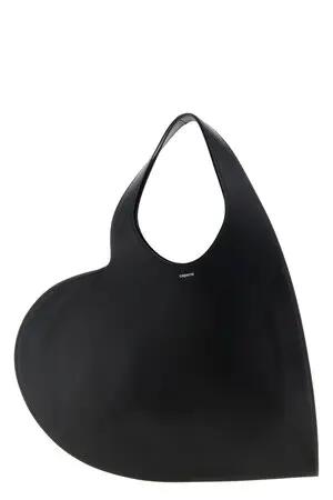 Coperni Double Heart Leather Shoulder Bag - Black