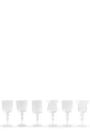 BITOSSI Set 6 Calici Assorted Shapes - Transparent