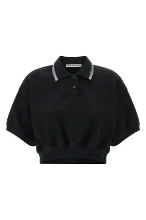 Alexander Wang Intarsia Collar Polo Shirt