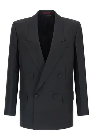 Gucci Double-breasted Technical Panama Blazer - Black