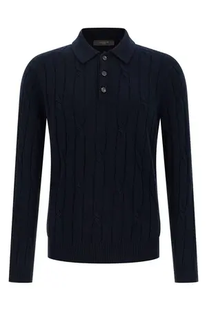 ZANONE Cashmere Polo Shirt - Blue