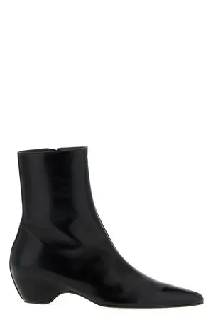 Khaite Sybil Leather Ankle Boots