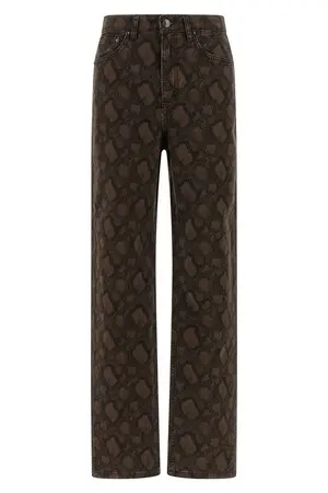 ROTATE BY BIRGER CHRISTENSEN Animal Print Jeans - Brown