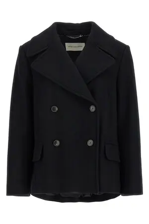Dries Van Noten Vafel Wool Blend Coat