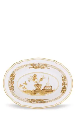 GINORI 1735 Oriente Italiano' Oval Bowl ⌀ 25.3 Cm - Gold