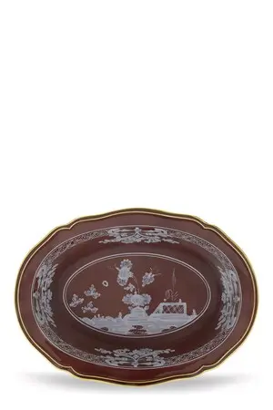 GINORI 1735 Oriente Italiano' Oval Bowl ⌀ 25.3 Cm - Brown