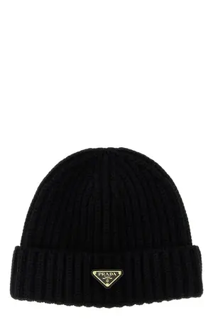 Prada Logo Triangle Beanie
