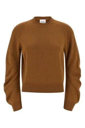NUDE Curved Sleeve Sweater - Brown