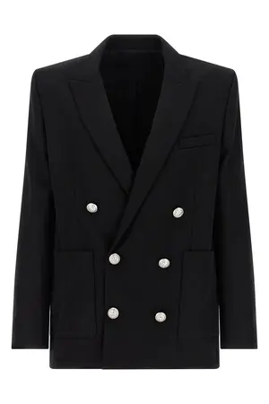 Balmain Grain De Poudre Blazer - Black