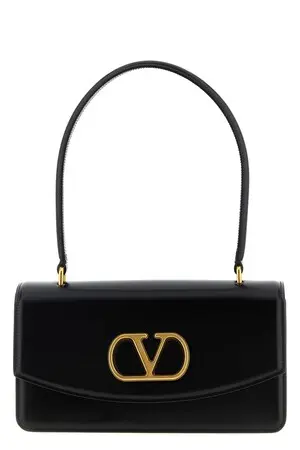 Valentino Garavani Vain Leather Shoulder Bag - Black
