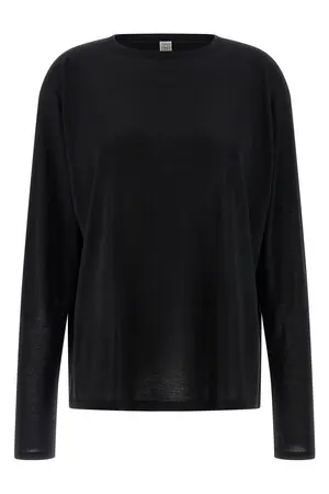 TOTEME Extrafine Wool Blend Sweater - Black