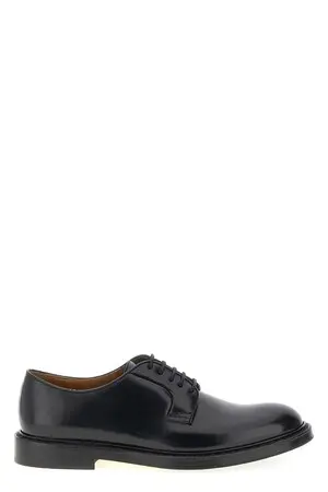 DOUCAL'S 5 Fori Brushed Calfskin Leather Derby Shoes