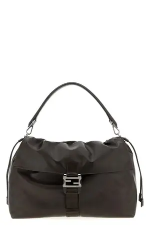 Fendi Flux Maxi Messenger Handbag - Brown