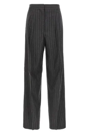 Sportmax Belgio1234 Wool Blend Pinstriped Trousers