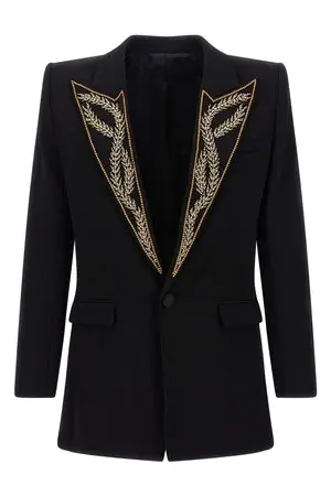 Balmain Leaf Embroidery Blazer