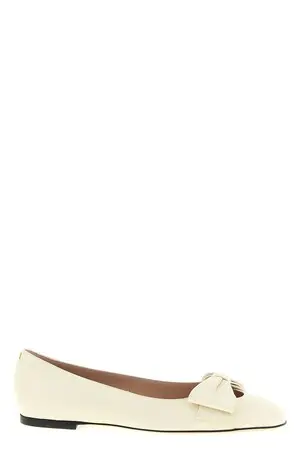 Valentino Garavani Bowow Kidskin Ballet Flats - White
