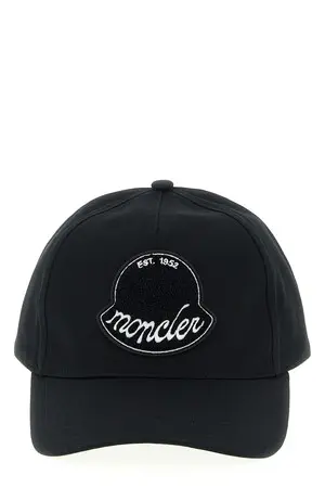 Moncler Cotton Baseball Cap - Black
