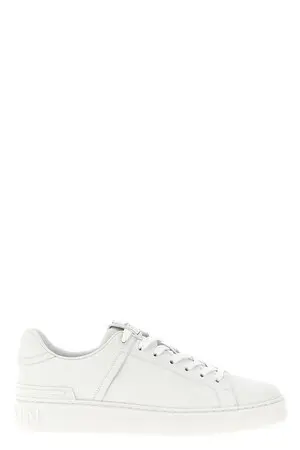 Balmain B-court Calf Leather Sneakers - White