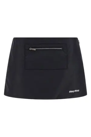 Miu Miu Padded Nylon Mini Skirt