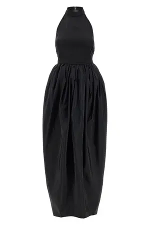 ROTATE BY BIRGER CHRISTENSEN Satin Taffeta Maxi Dress - Black