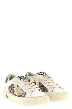 GOLDEN GOOSE May Leather Sneakers - Beige