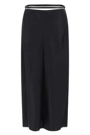TOM FORD Silk Midi Skirt With Belt