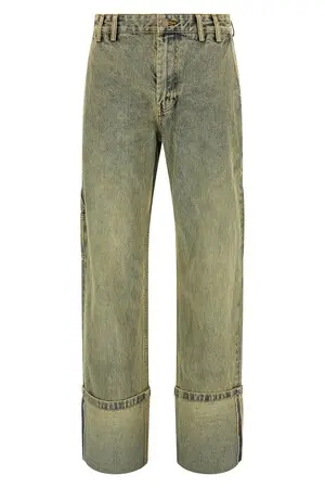 ENTIRE STUDIOS Cuff Surface Wave' Jeans - Yellow