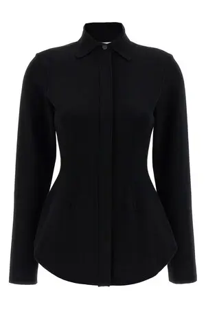 Sportmax Baffo1234 Stretch Viscose Knit Shirt - Black