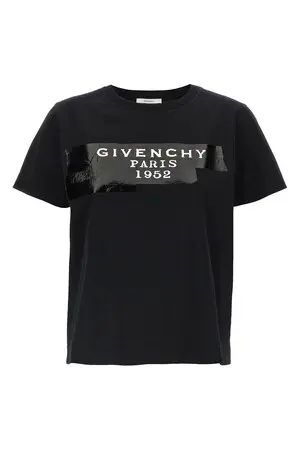 Givenchy Tape Detail Cotton T-shirt - Black