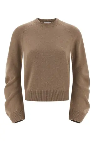 NUDE Curved Sleeve Sweater - Beige