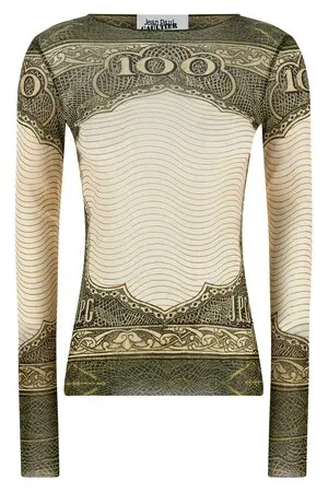JEAN PAUL GAULTIER The Green Cartouche Top - Multi