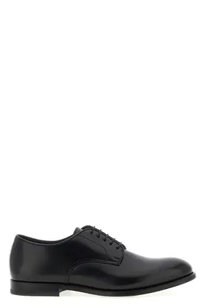 DOUCAL'S 5 Fori Brushed Calfskin Leather Derby Shoes