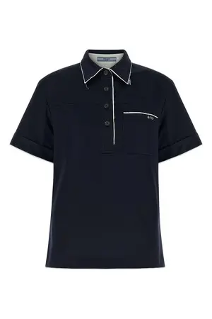 Prada Double-layer Cotton Polo Shirt