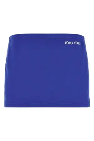 Miu Miu Logo Embroidery Skirt