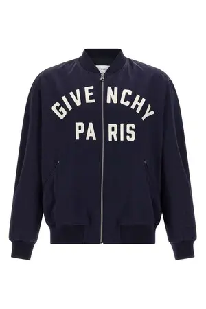 Givenchy Logo Bomber Jacket - Blue