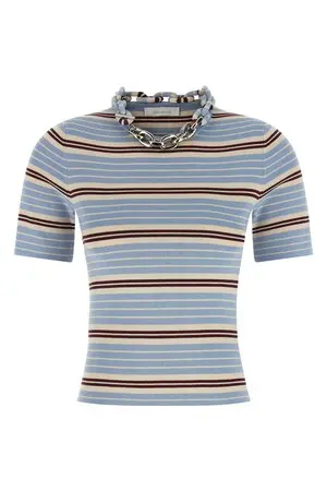 Rabanne Striped Crewneck T-shirt