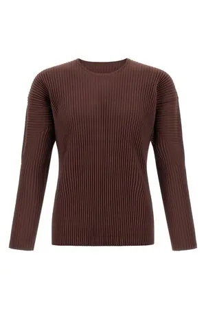 Issey Miyake Color Pleats' T-shirt - Brown