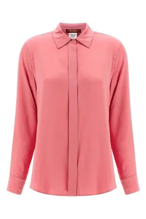 Max Mara Xero Silk Satin Shirt - Pink
