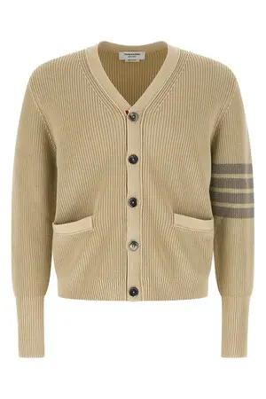 Thom Browne Garment Dye' Cardigan - Beige
