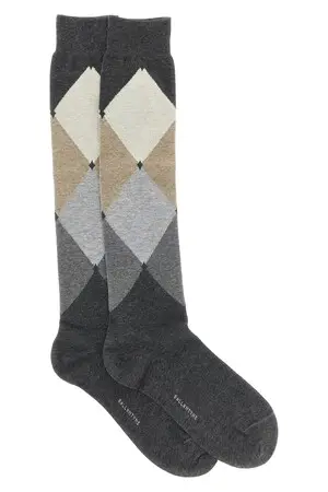 BALLANTYNE BALLANTYNE Diamond-Shaped Stockings Gray