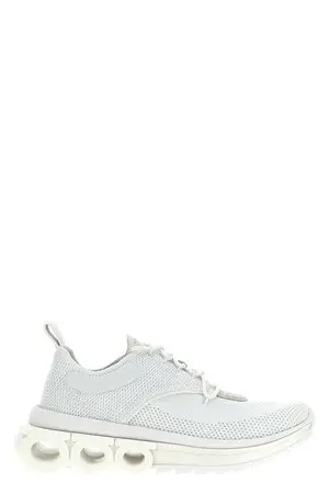FERRAGAMO Mina Synthetic Knit Sneakers - White