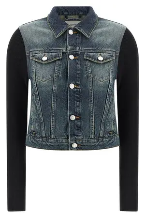 Coperni Hybrid Rib Denim' Jacket - Blue
