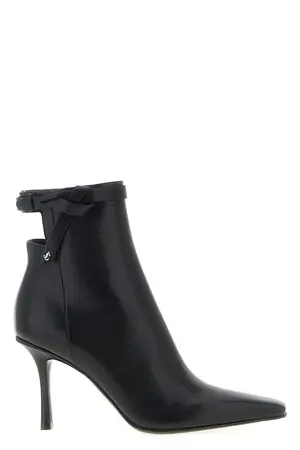 JIMMY CHOO Shiny Kidskin Leather Ankle Boots