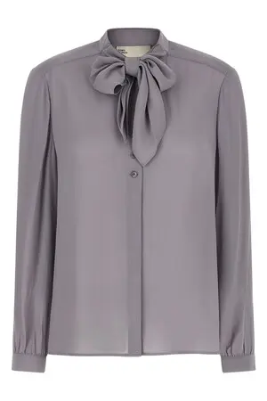 Tory Burch Georgette Bow Blouse